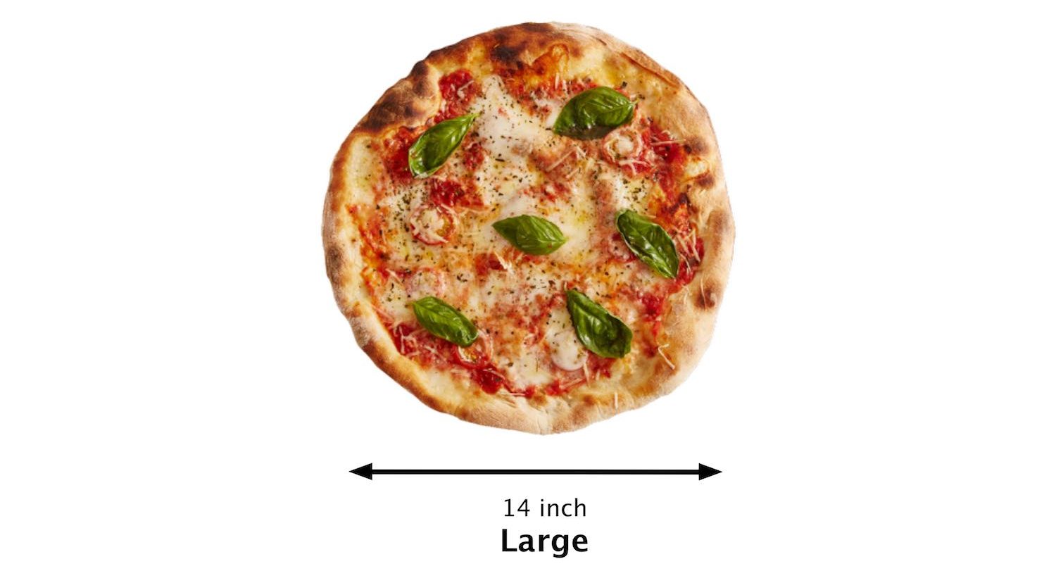 Pizza Sizes and Crusts Comparisons of Big Chain Pizza